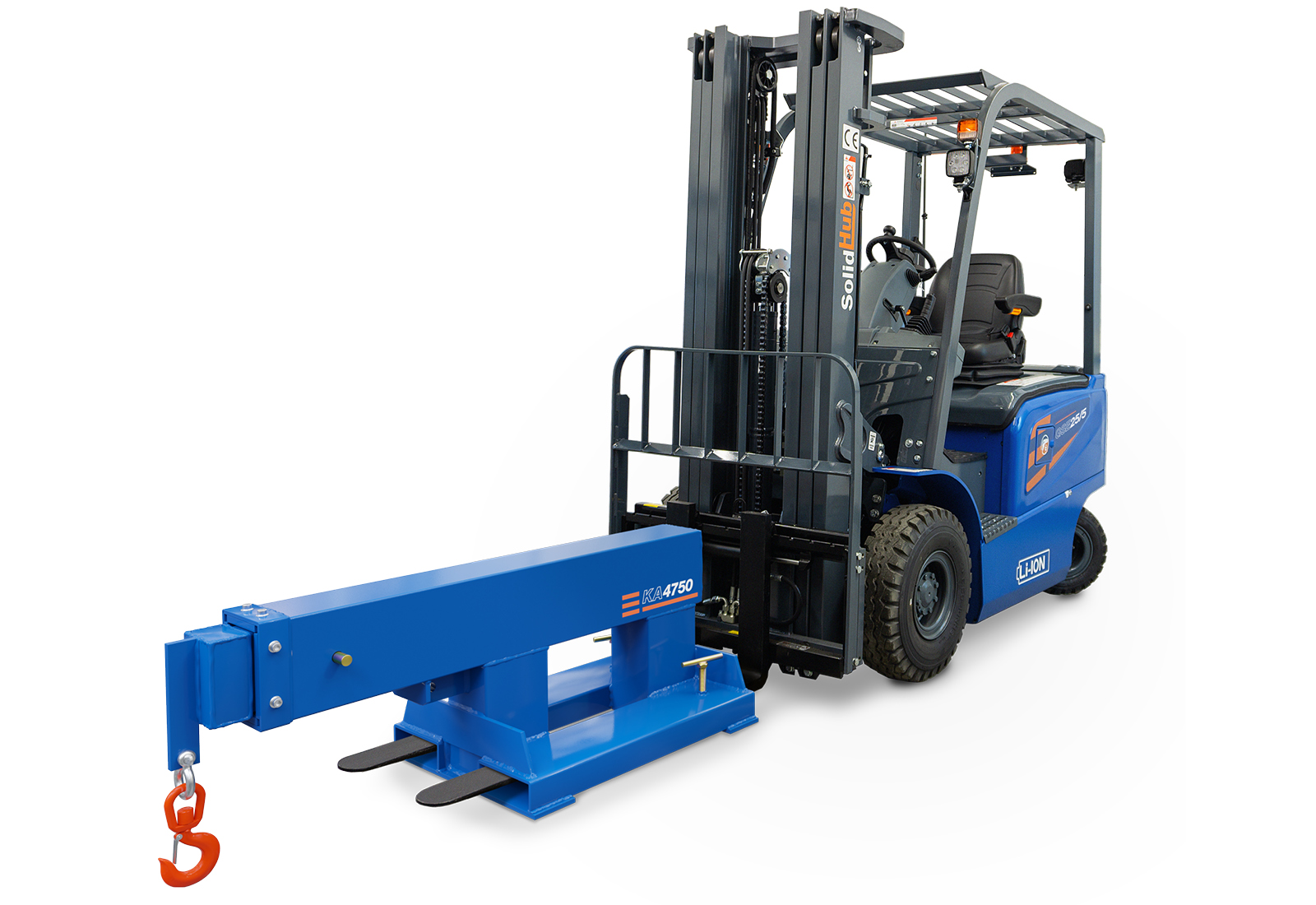 Kranarm KA4750 für Gabelstapler, max. Belastung 4.750 kg, SolidHub ...